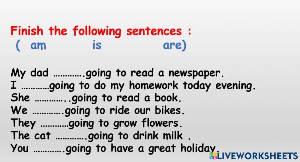 To be going to interactive activity for 4 | Live Worksheets