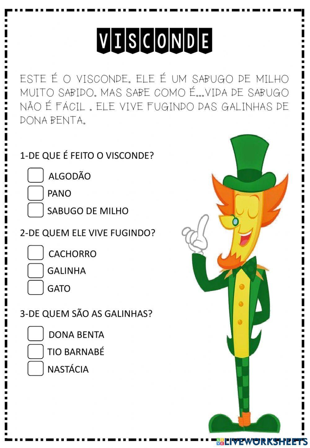 Sítio do pica-p… | Free Interactive Worksheets | 897755