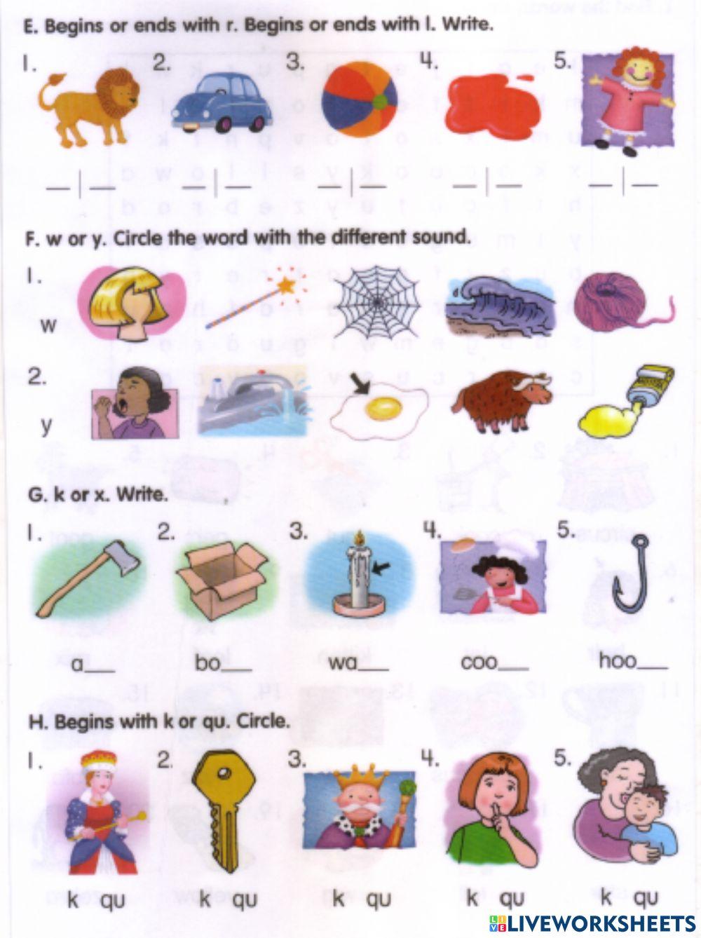 Let's Go PHONICS pg 61 worksheet | Live Worksheets
