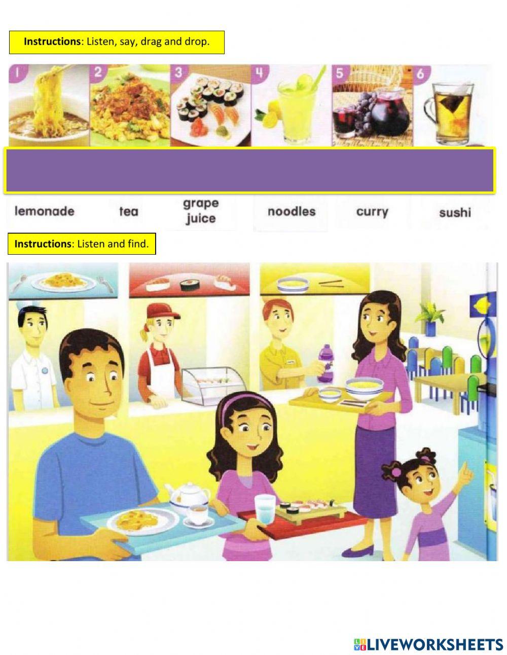 Past Simple ate drank worksheet | Live Worksheets