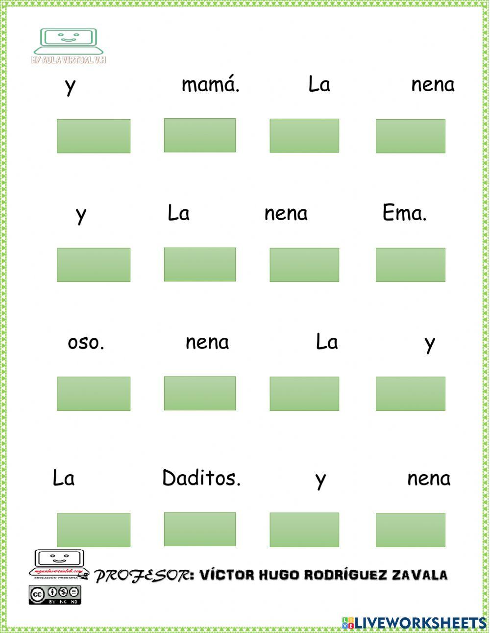 Lecto-escritura online practice | Live Worksheets