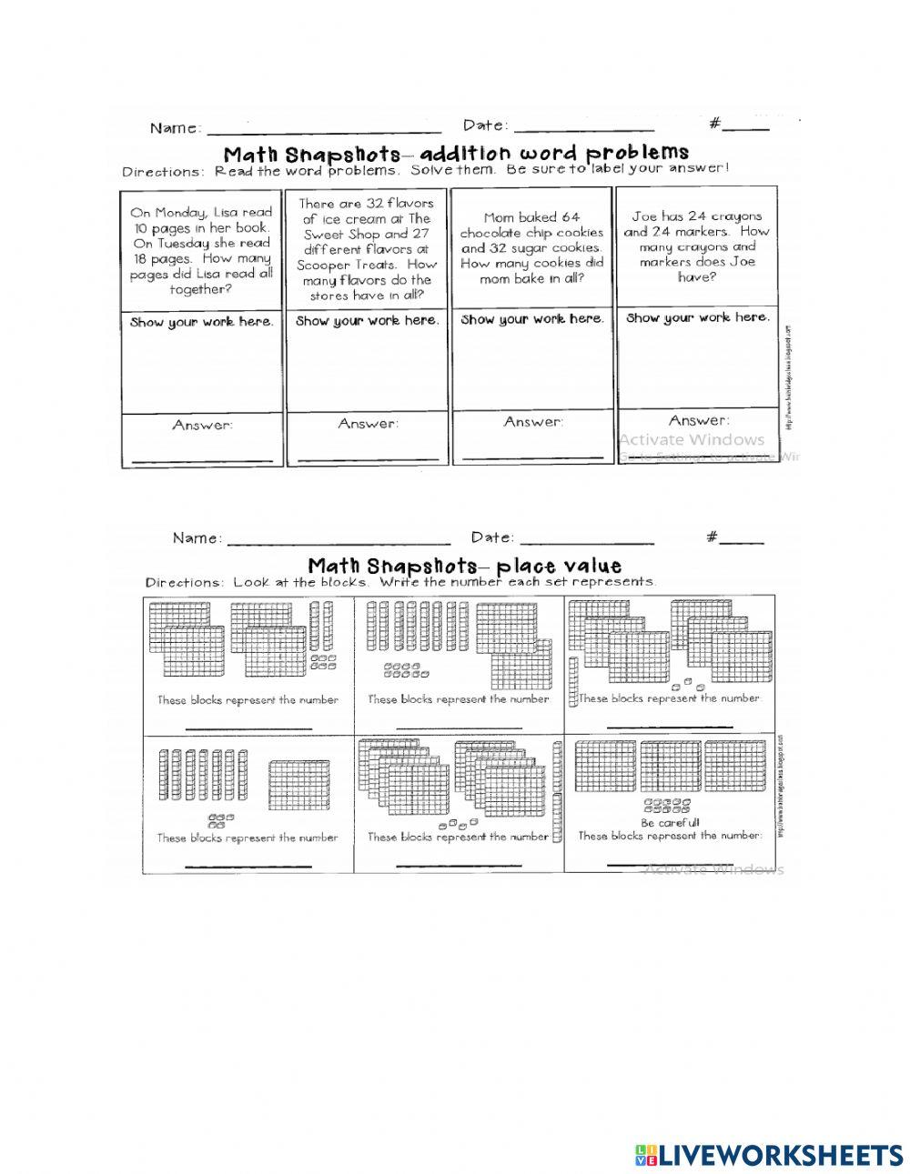 Revision online exercise for Grade 2 | Live Worksheets