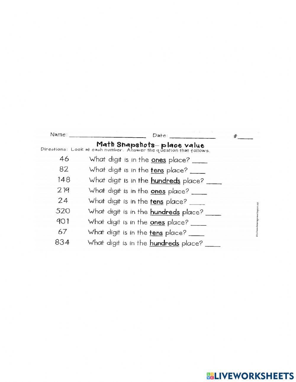 Revision online exercise for Grade 2 | Live Worksheets