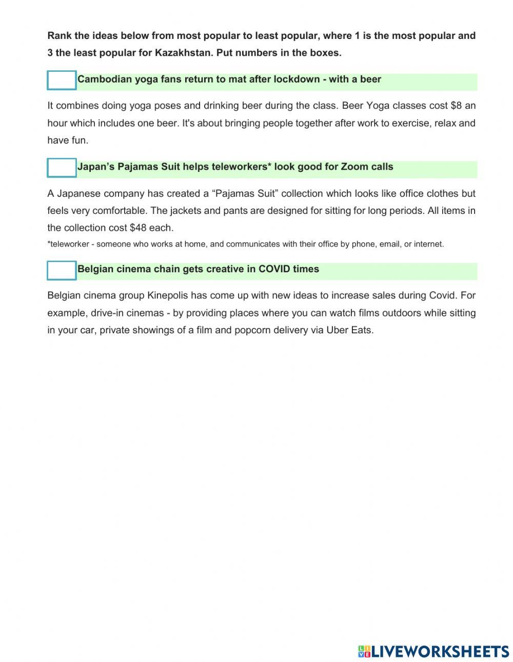 B1 Ranking 4946760 | yeyastrebova | Live Worksheets