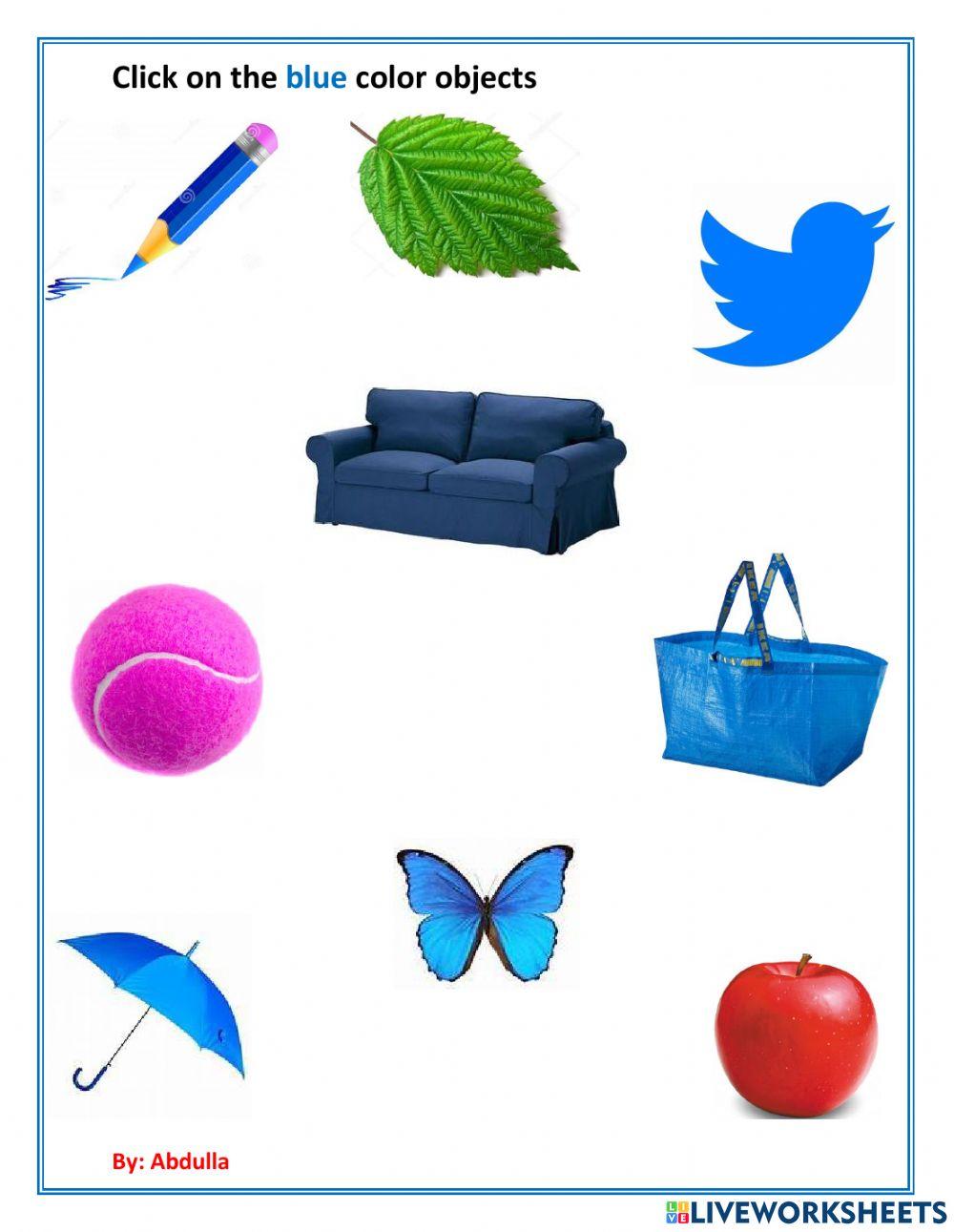 898533 | Click on the blue color objects | Karimulla