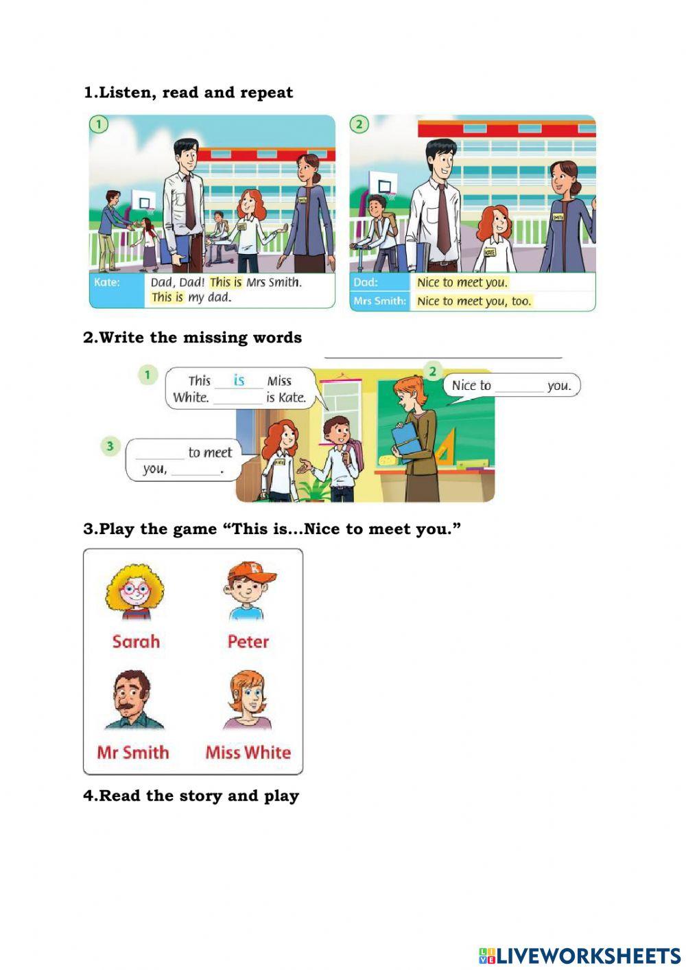 Inroduction worksheet | Live Worksheets