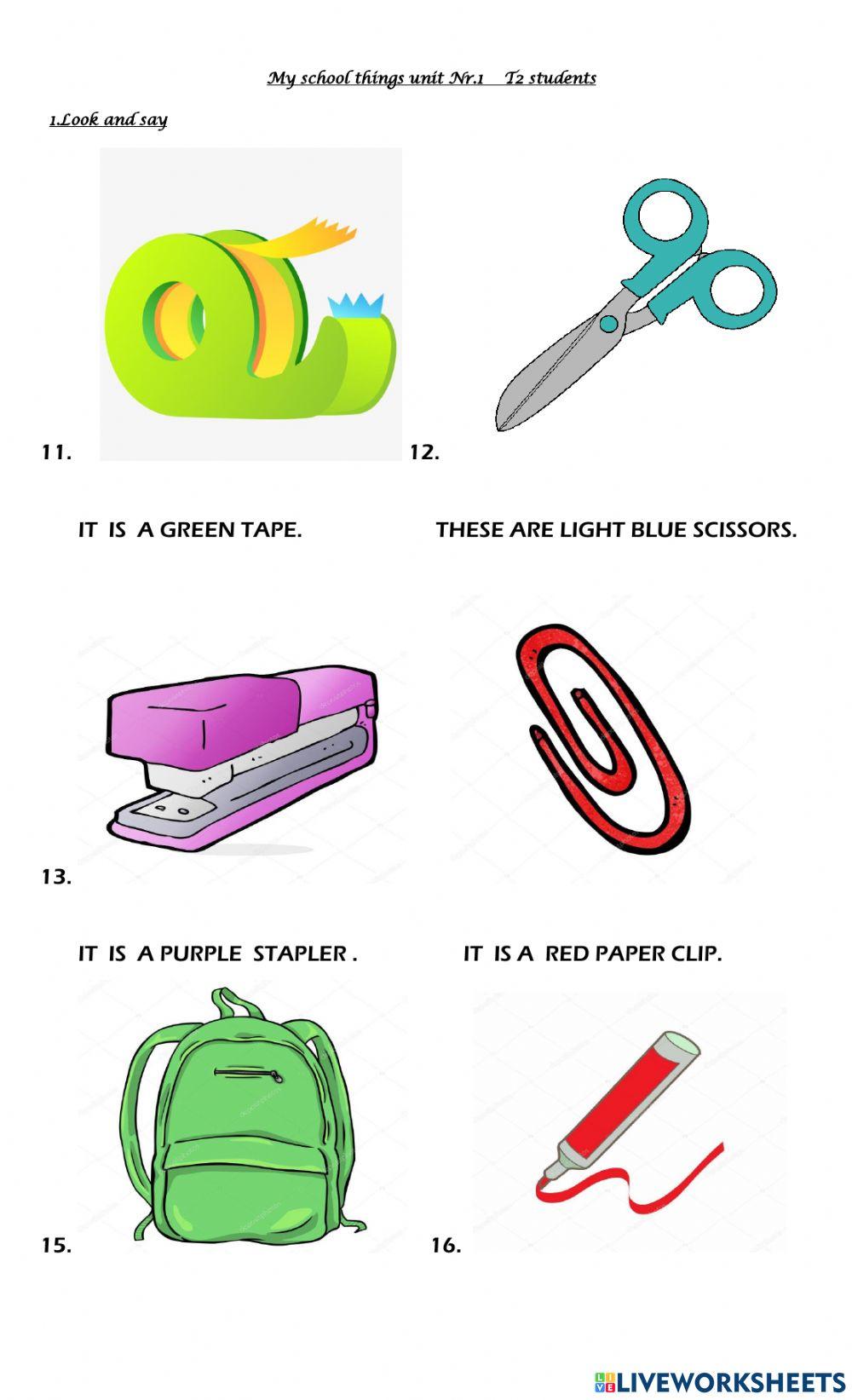 School things online exercise for | Live Worksheets