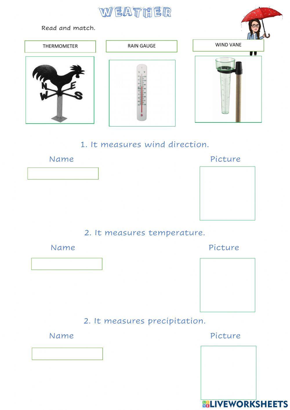 Precipitation, … | Free Interactive Worksheets | 900005