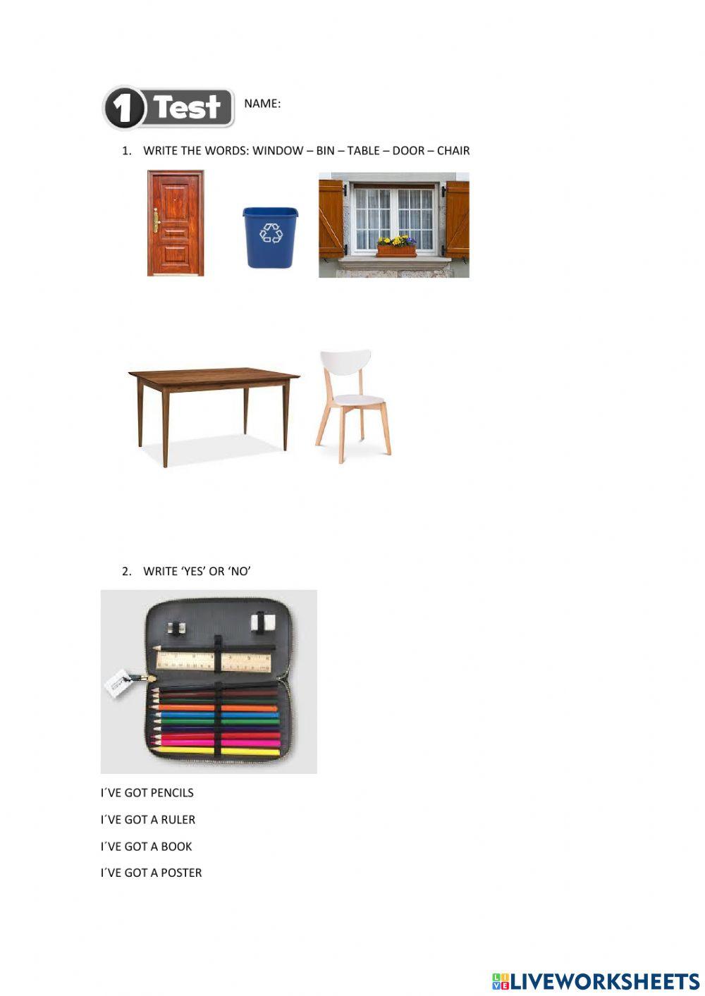 Test online exercise for 3ro | Live Worksheets