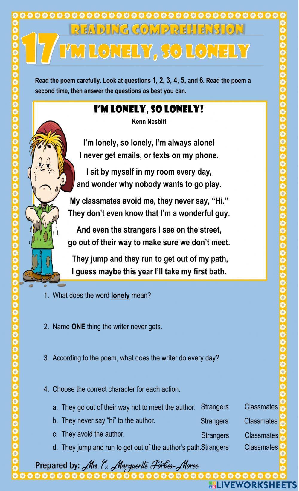 900502 | I'm Lonely, So Lonely. | Cheryl Forbes