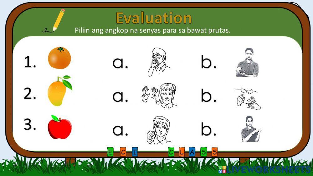 Prutas 1 | Free Interactive Worksheets | 900587