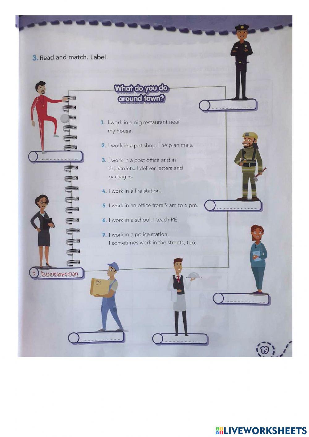 Jobs online exercise for 6to | Live Worksheets