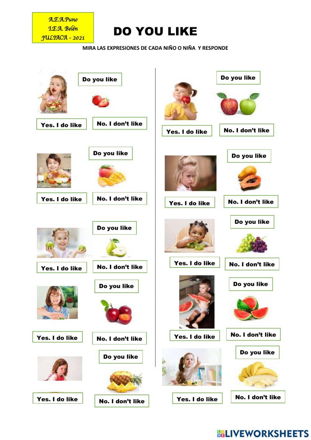 900889 | I do like | ROCIODIAZ216992 | LiveWorksheets