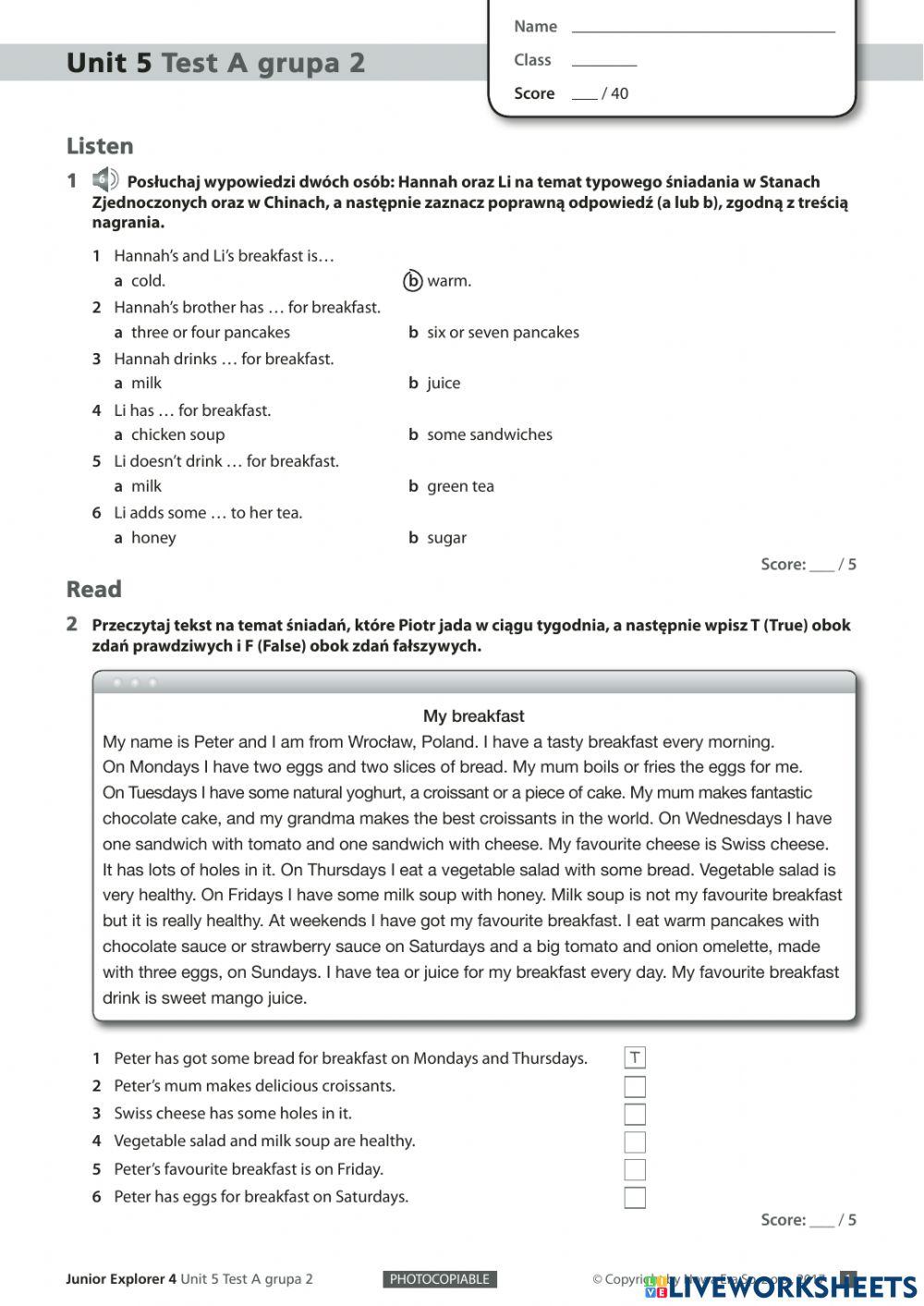 Junior Explorer… | Free Interactive Worksheets | 6530512