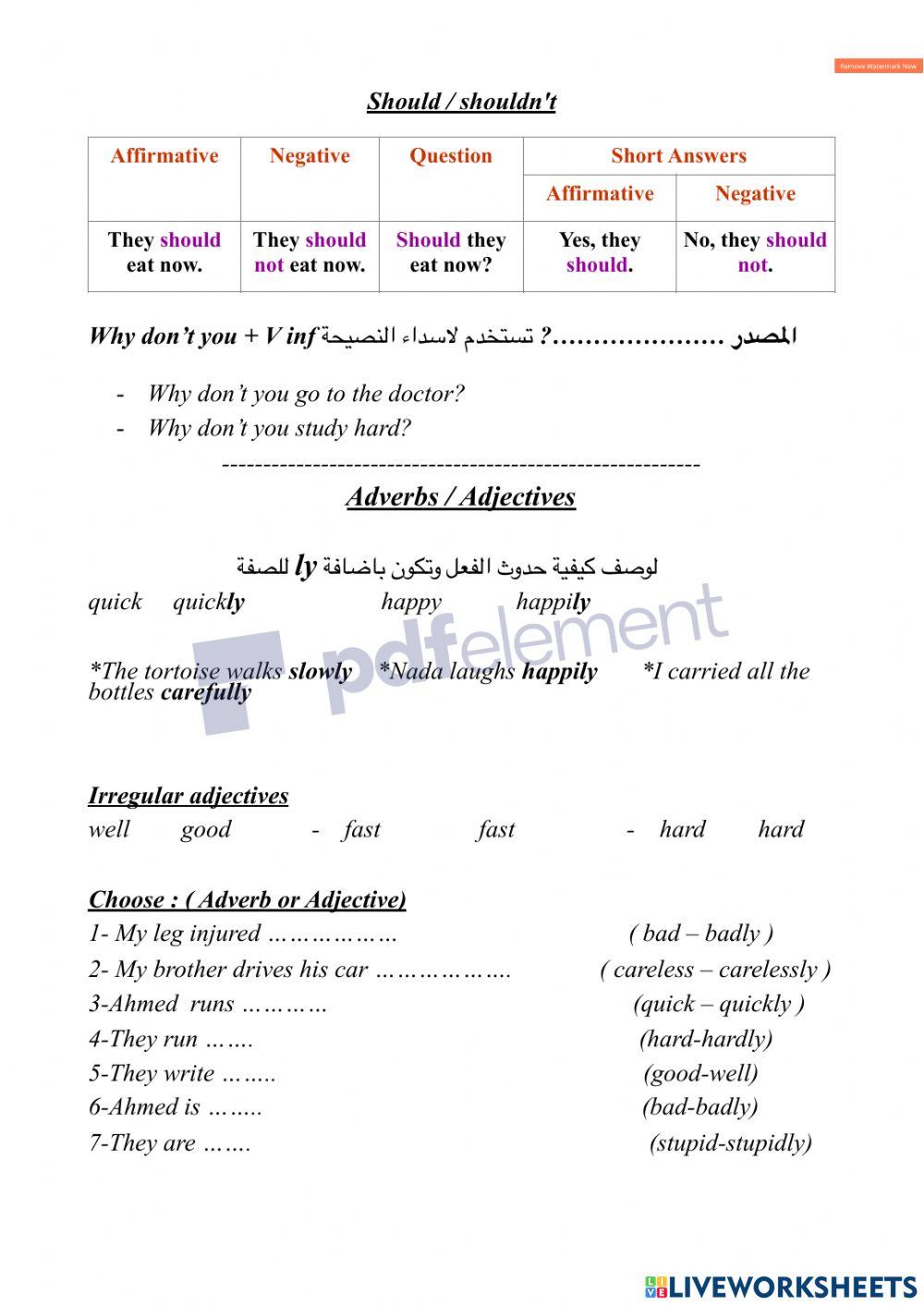 Worksheet Grammar Grade 7 U7+8+9 worksheet | Live Worksheets