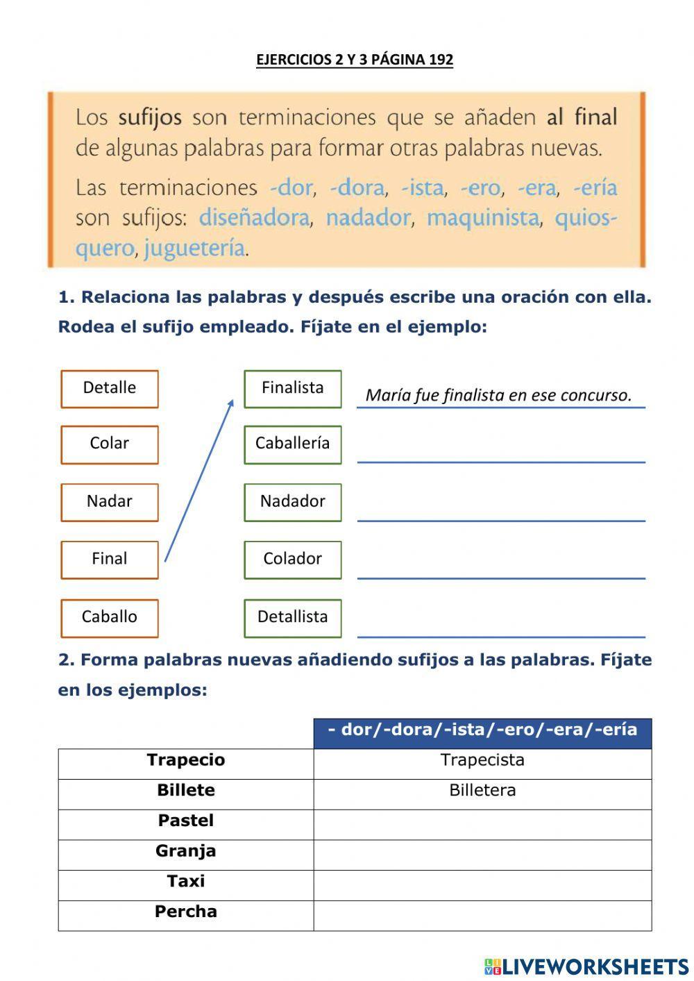 903044 | Lengua 3º los sufijos | mandrespablos