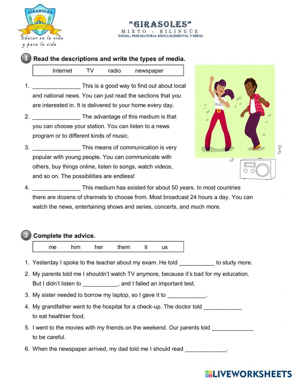 7th grade unit test worksheet | Live Worksheets