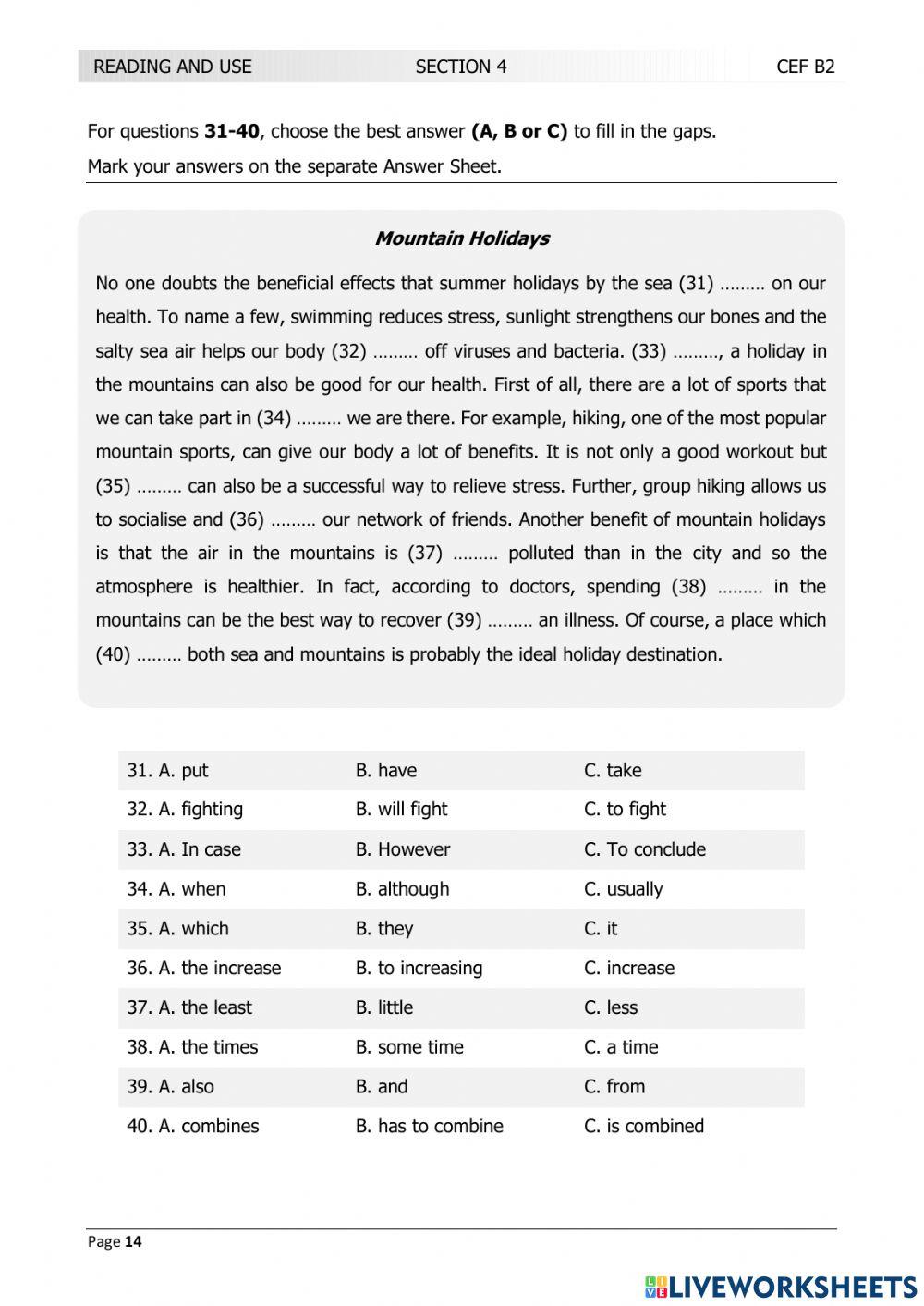 LRN B2 JANUARY … | Free Interactive Worksheets | 2181876