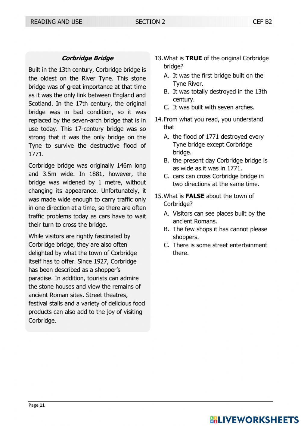 LRN B2 JUNE 2019 TEST worksheet | Live Worksheets