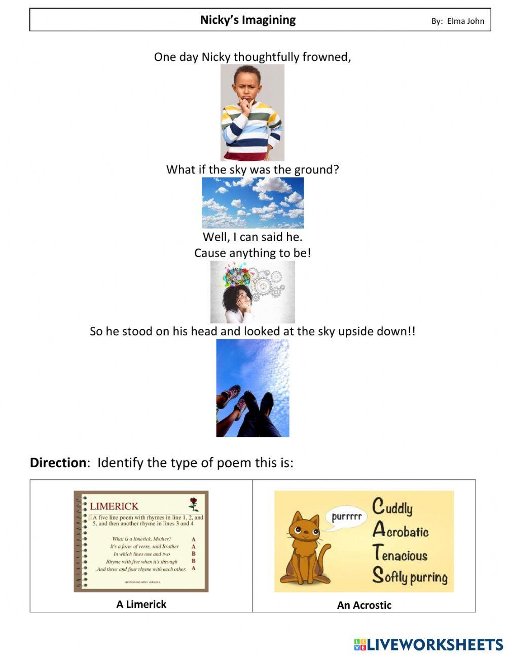 6531466 | Poems - (Limericks) | ejohn5 | LiveWorksheets