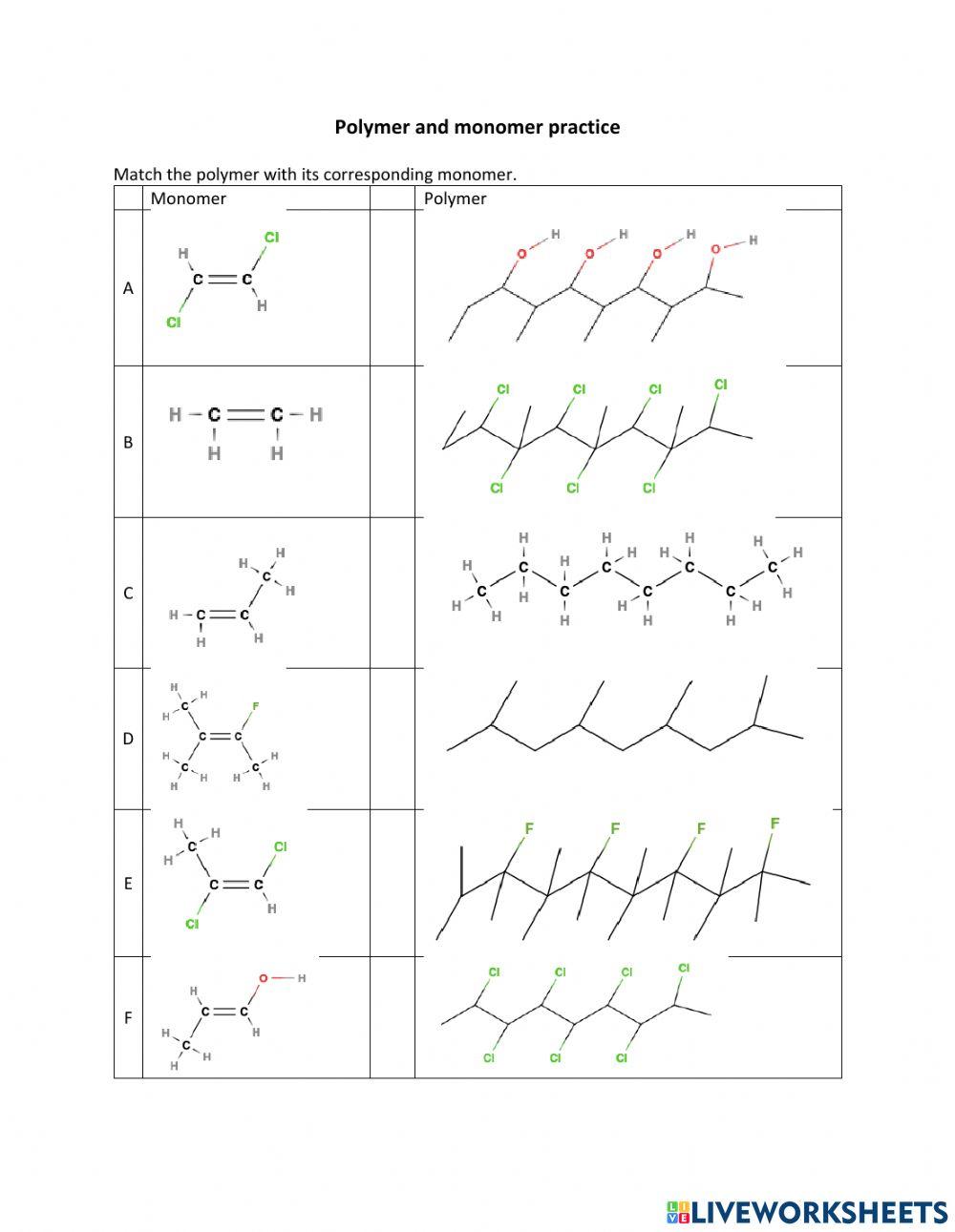 904204 | Polymer monomer | lopeed01 | LiveWorksheets