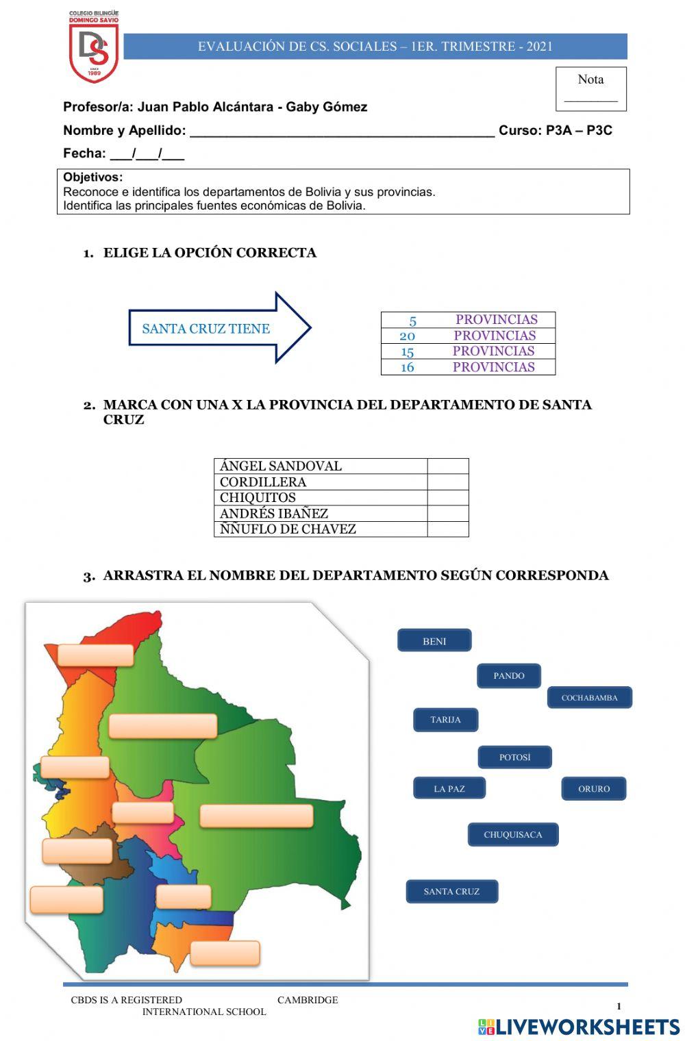 Ciencias Sociales free worksheet | Live Worksheets