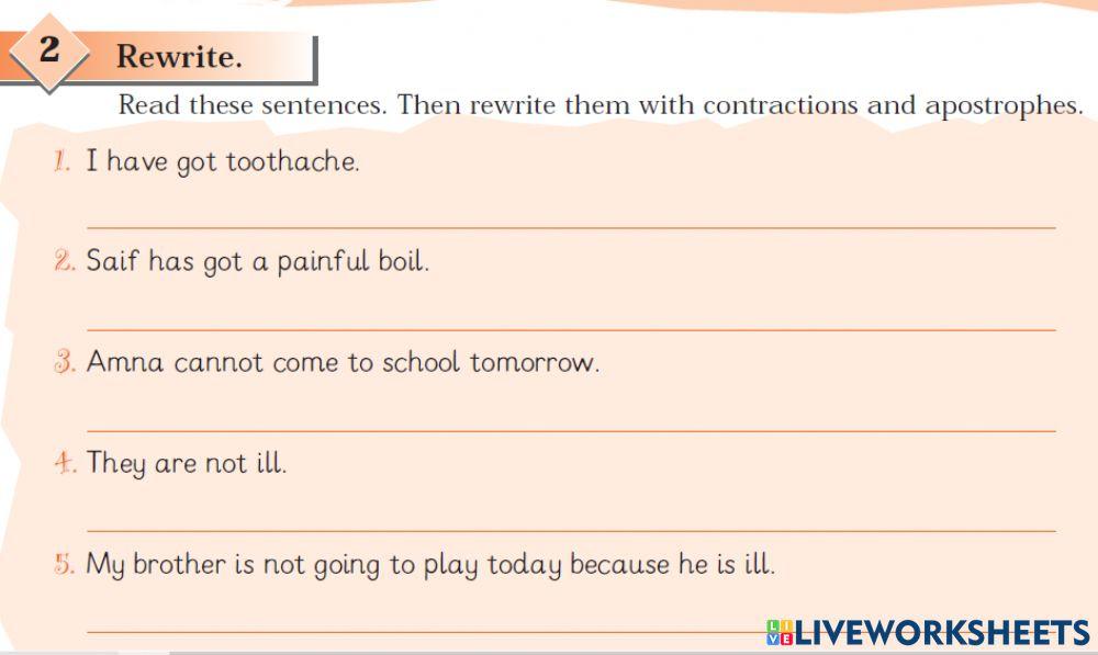 Abtractions worksheet | Live Worksheets