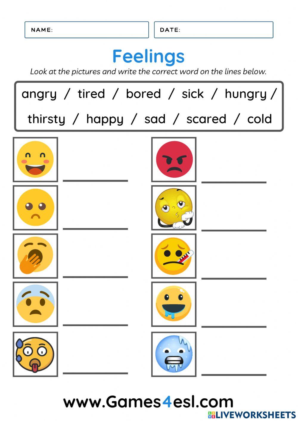 feelings 4952001 | marianacc92 | Live Worksheets