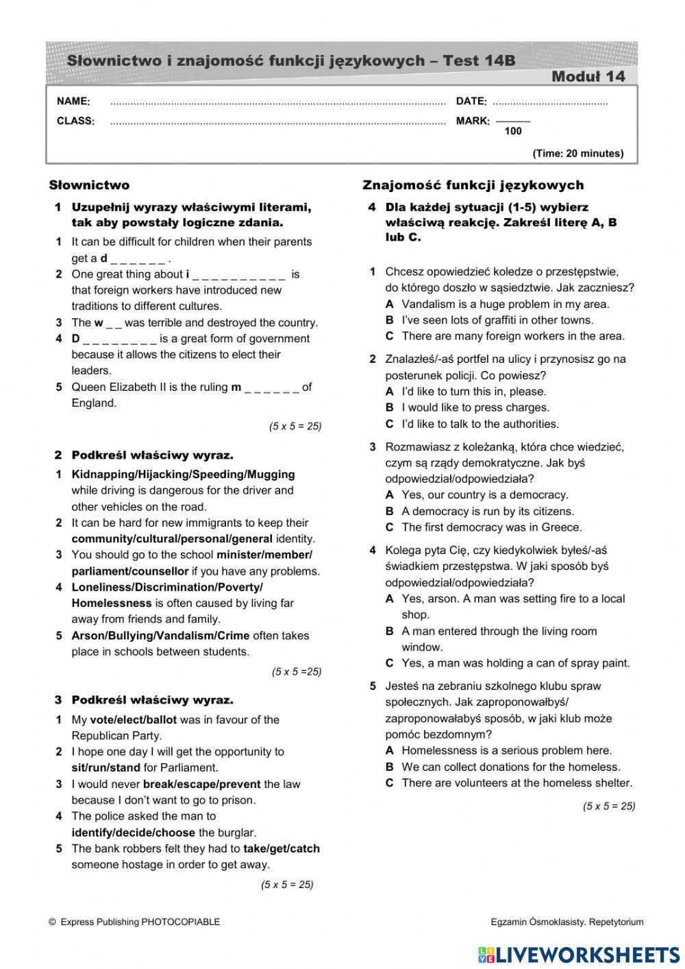 Repetytorium un… | Free Interactive Worksheets | 6560482