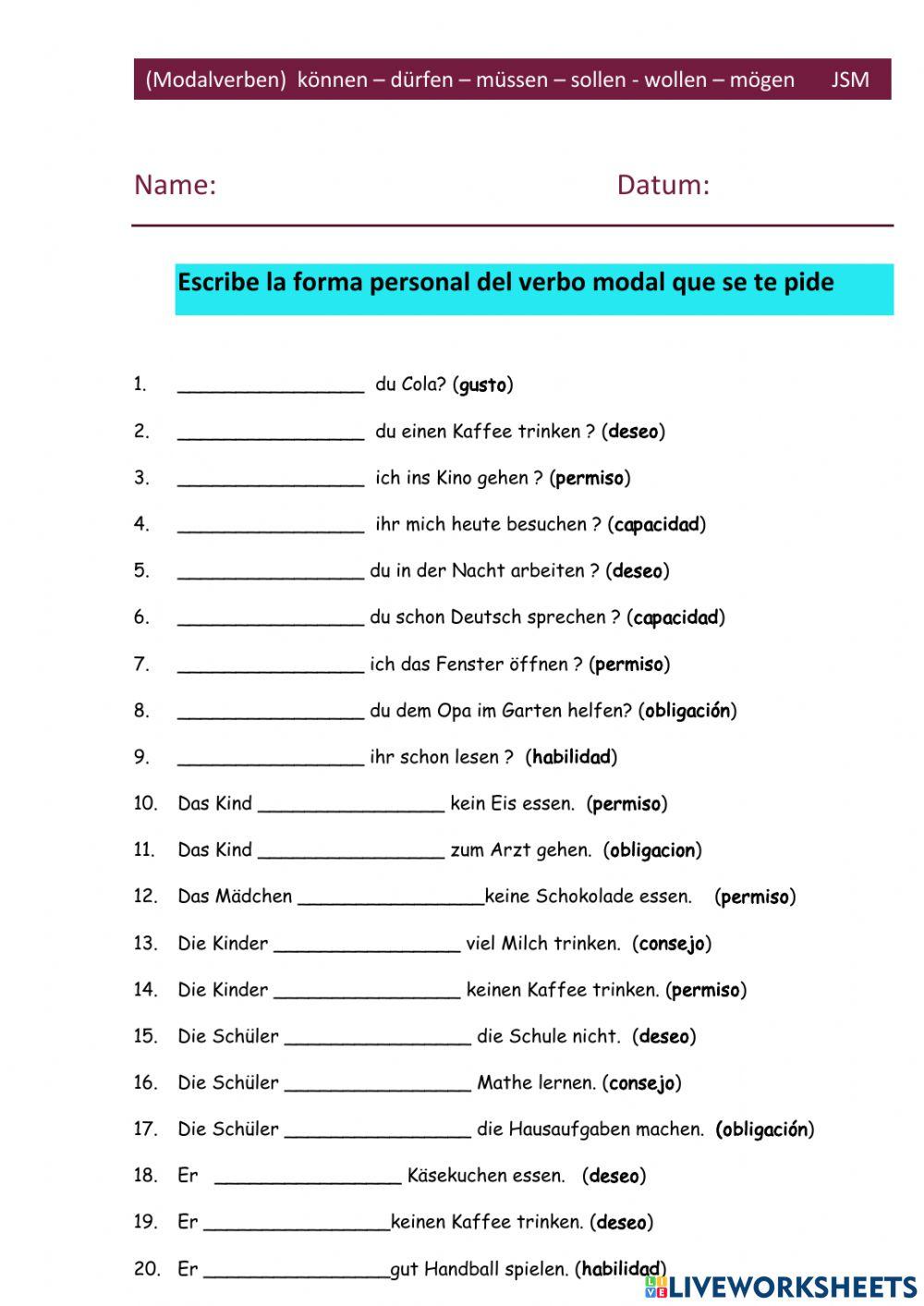 modalverben desplegable 02 worksheet | Live Worksheets