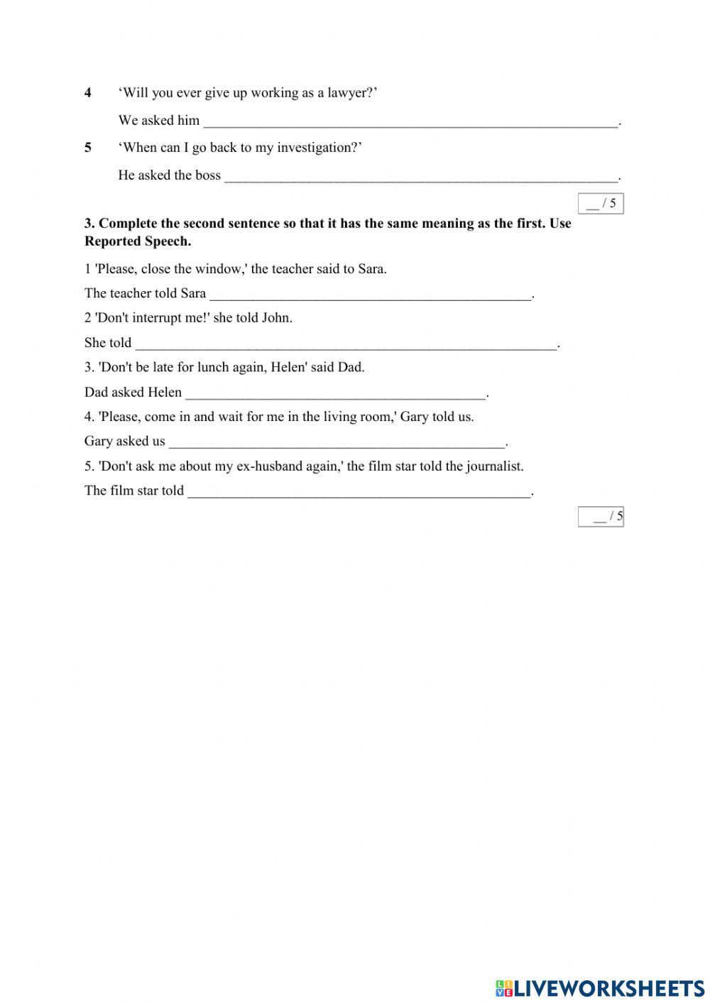 indirect statements, questions and imperatives 4952729