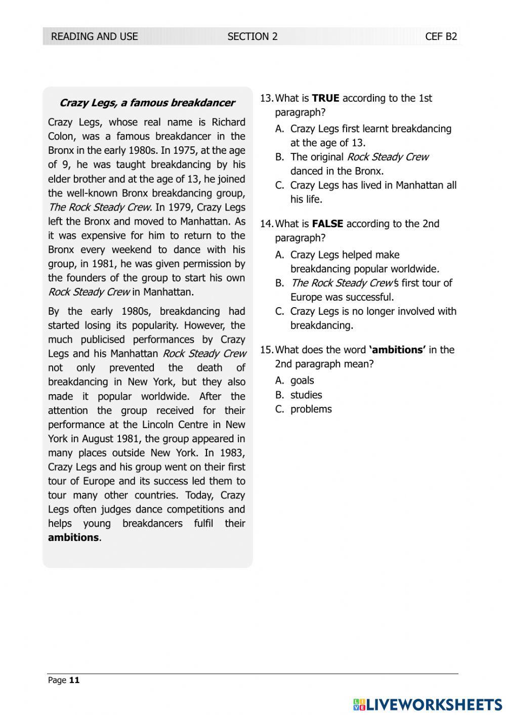 2181861 | LRN B2 JANUARY 2020 TEST | MELI ENGLISH