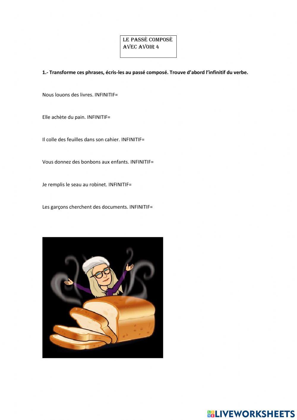 Passé Composé 4 Worksheet Live Worksheets