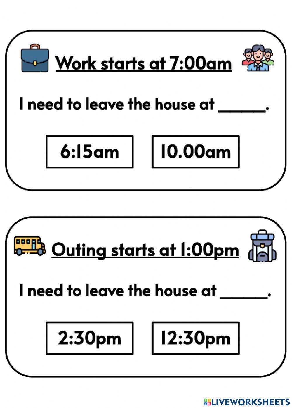 Sorting Time worksheet | Live Worksheets