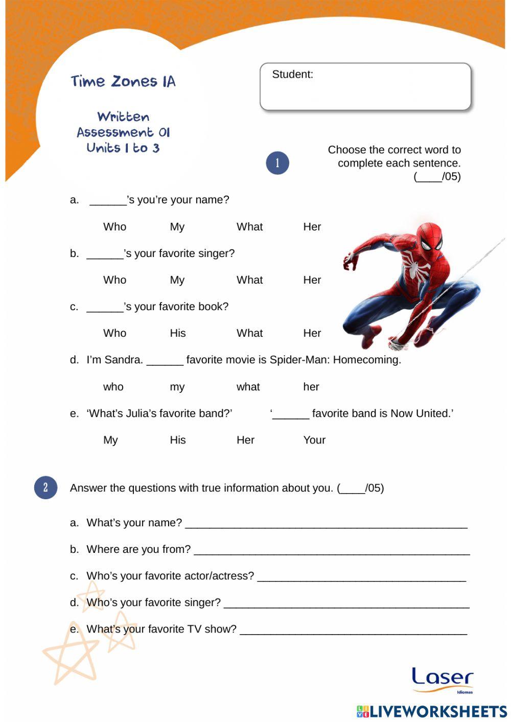 Time Zones 1 Fi… | Free Interactive Worksheets | 909073