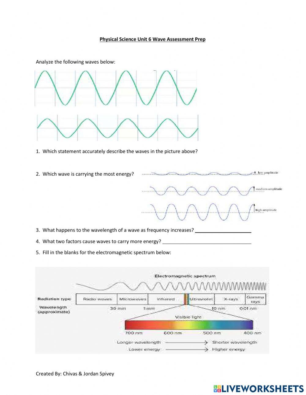 6888982 | Physical Science Wave Assessment Prep | Coach