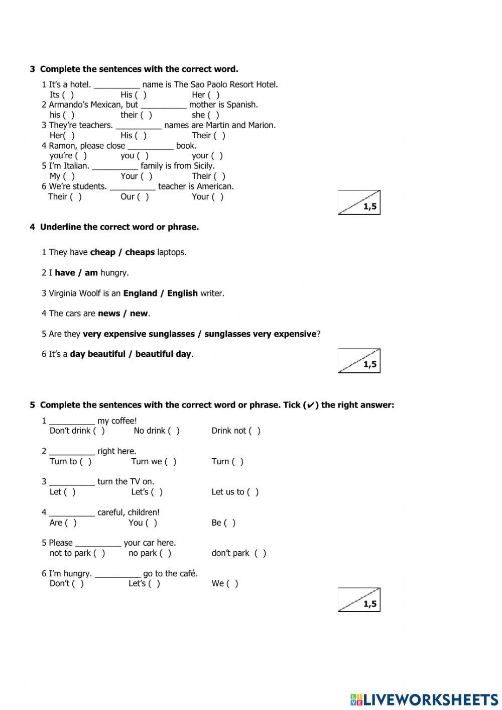 Access 1B 951537 | katiamaia | Live Worksheets