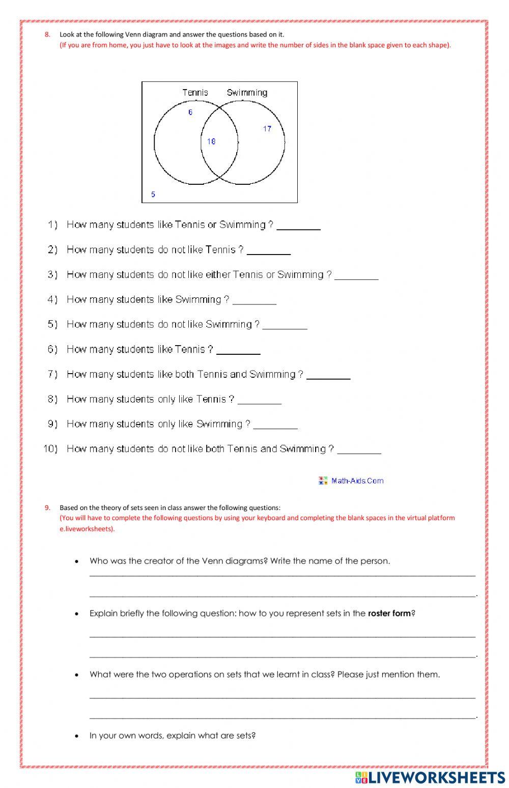 Maths- worksheet | Live Worksheets