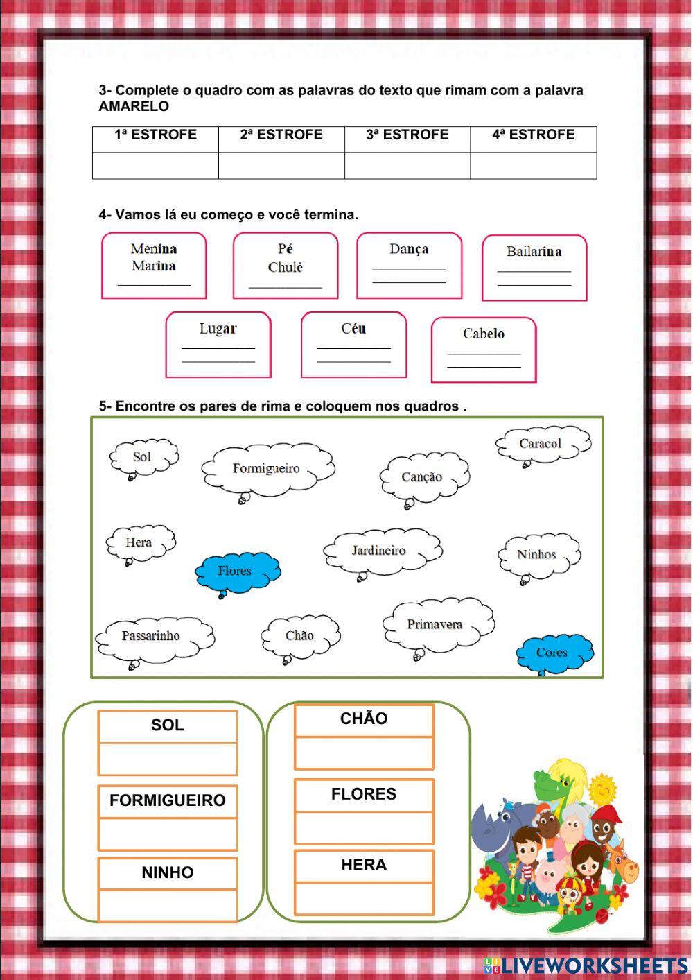 Sitio pica pau interactive worksheet | Live Worksheets