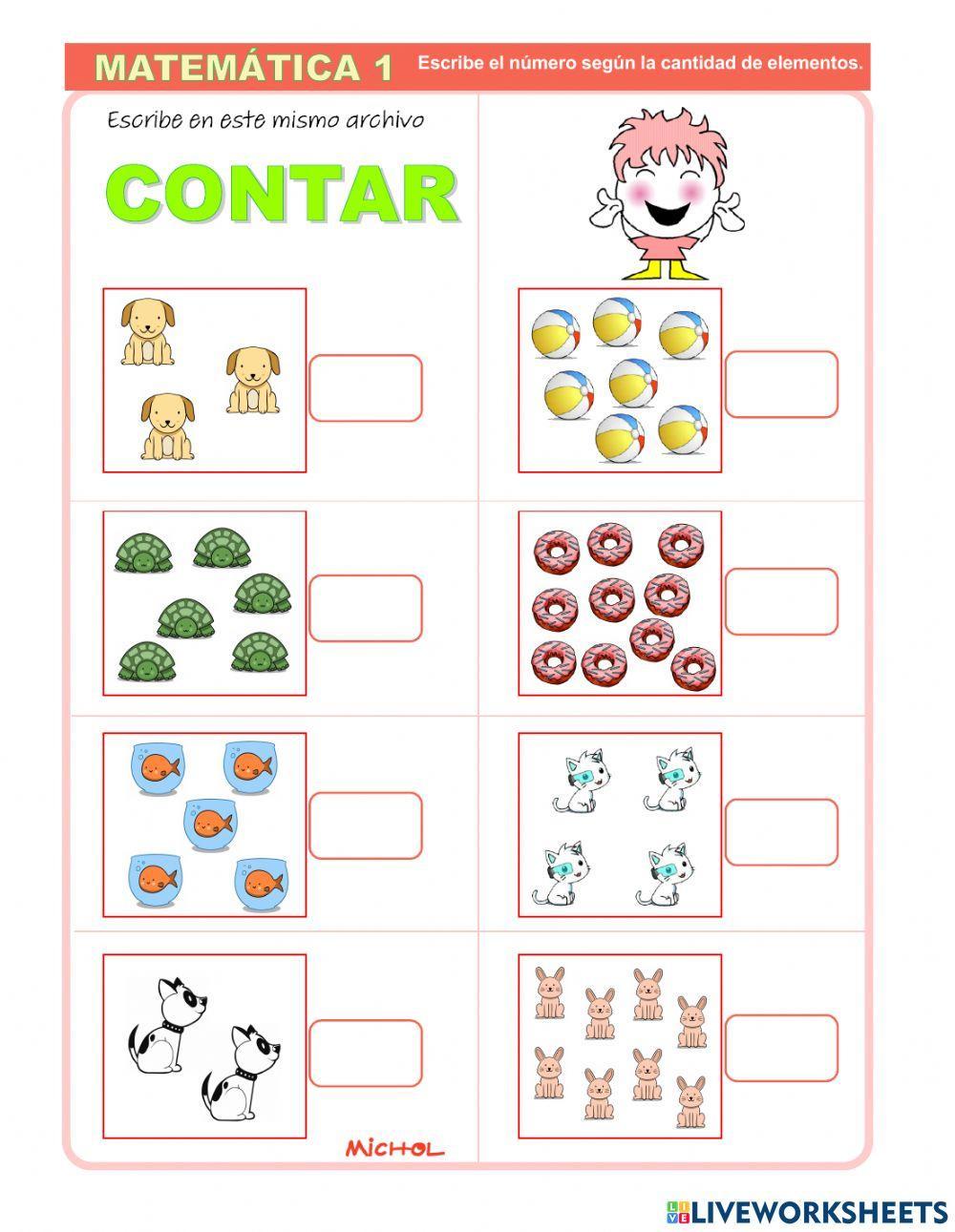 Contar interactive worksheet for primero de primaria | Live Worksheets Contar interactive worksheet for primero de primaria | Live Worksheets