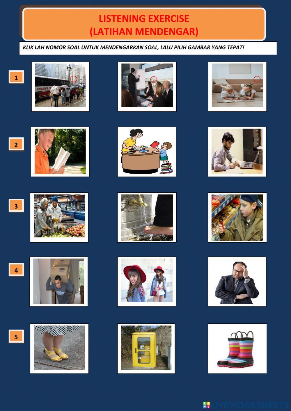 Listening exercise grade 4 worksheet | Live Worksheets