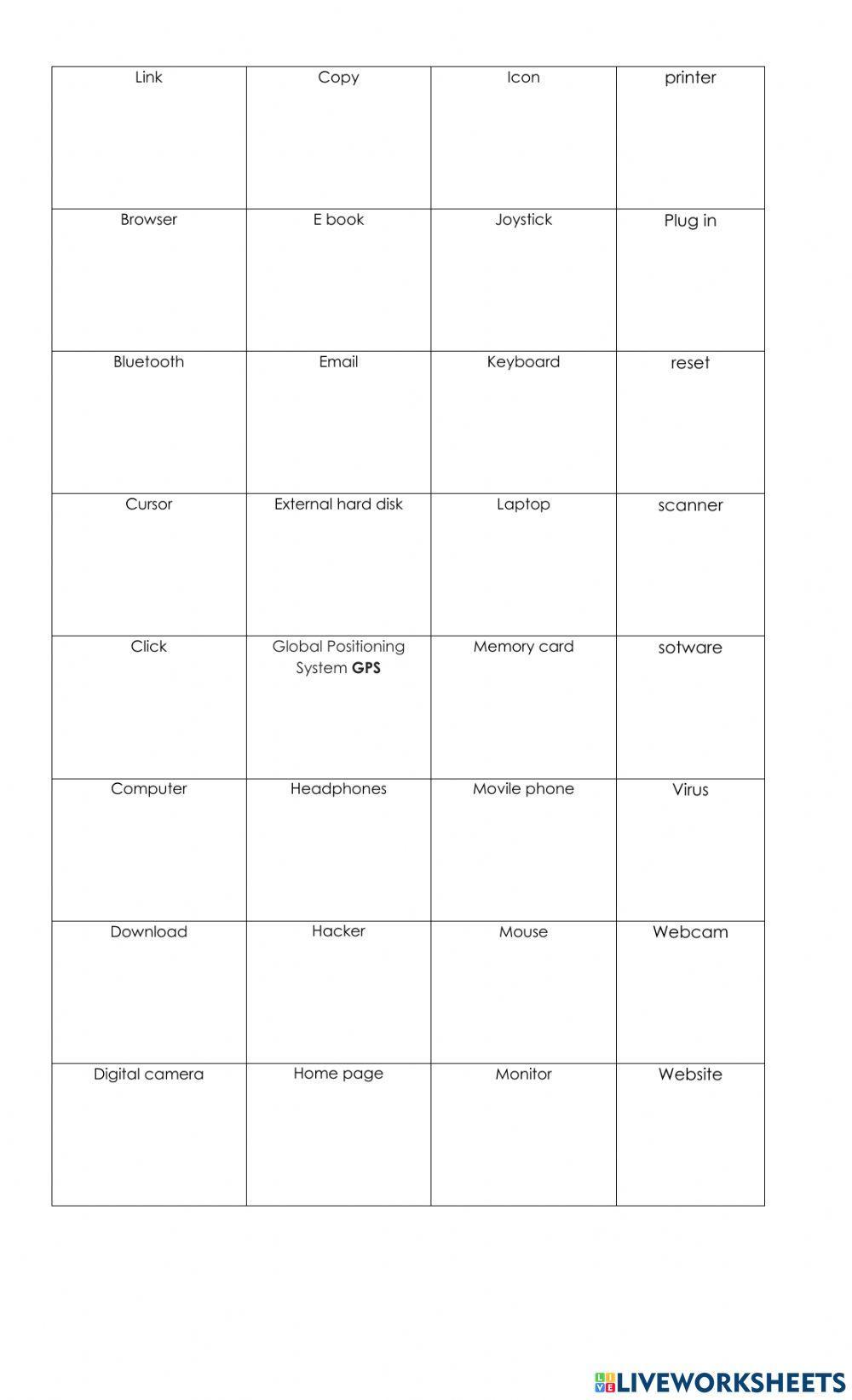 Technology interactive worksheet for 7th | Live Worksheets