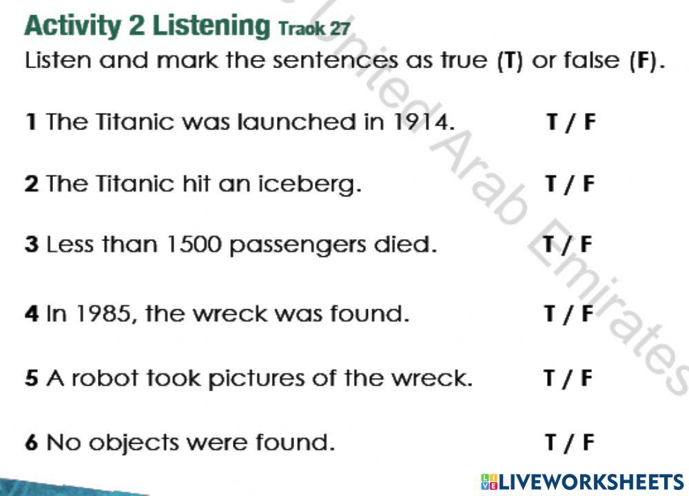 Listen. Then choose interactive worksheet | Live Worksheets