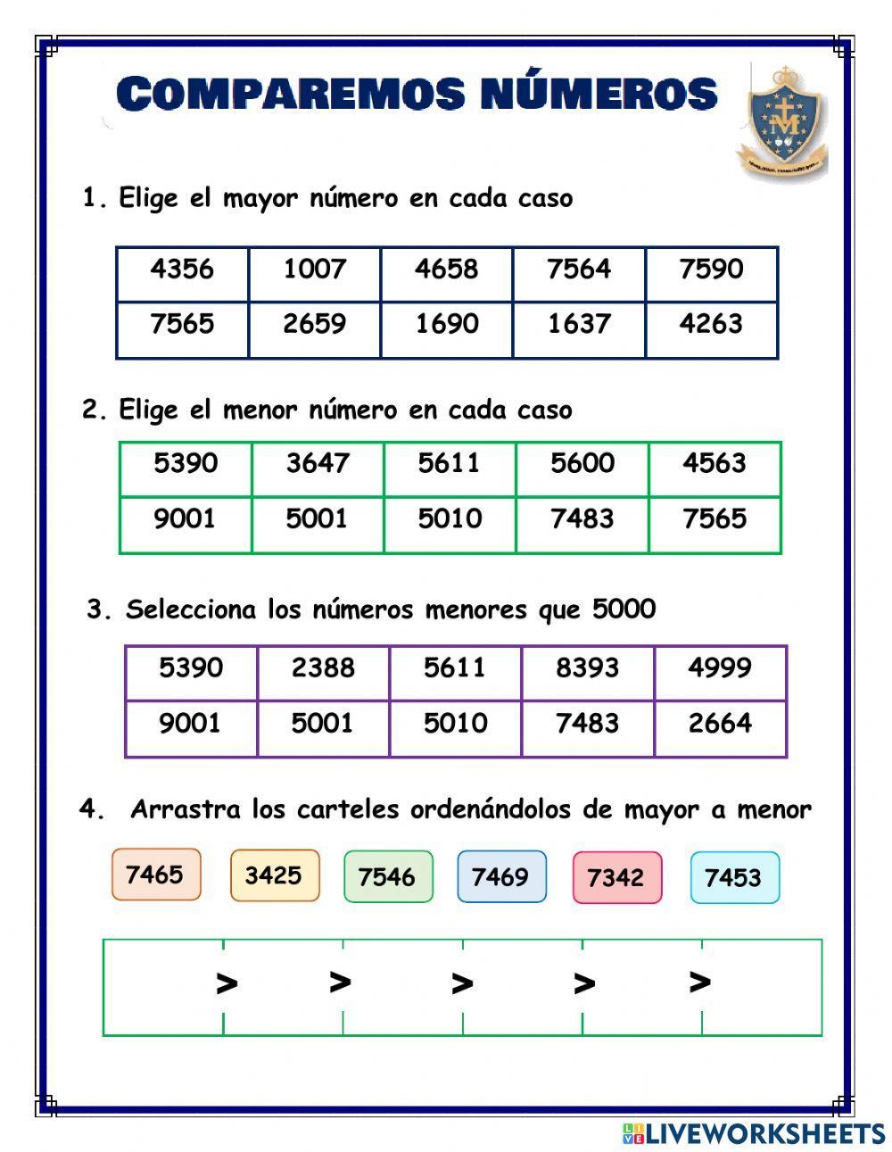 Crucigrama De Numeros