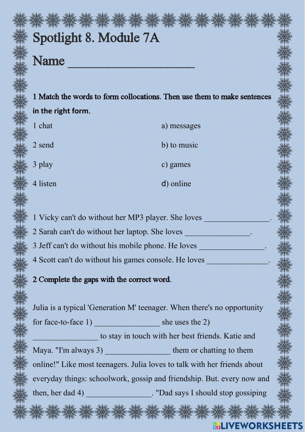 913456 | Spotlight 8, module 7A | Larisa Fayt