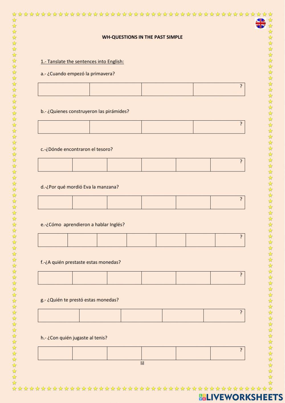 WH-questions Sp… | Free Interactive Worksheets | 913715