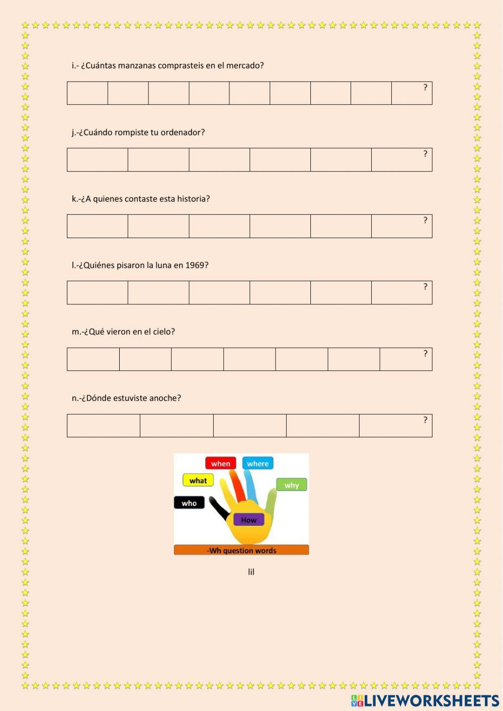 WH-questions Sp… | Free Interactive Worksheets | 913715