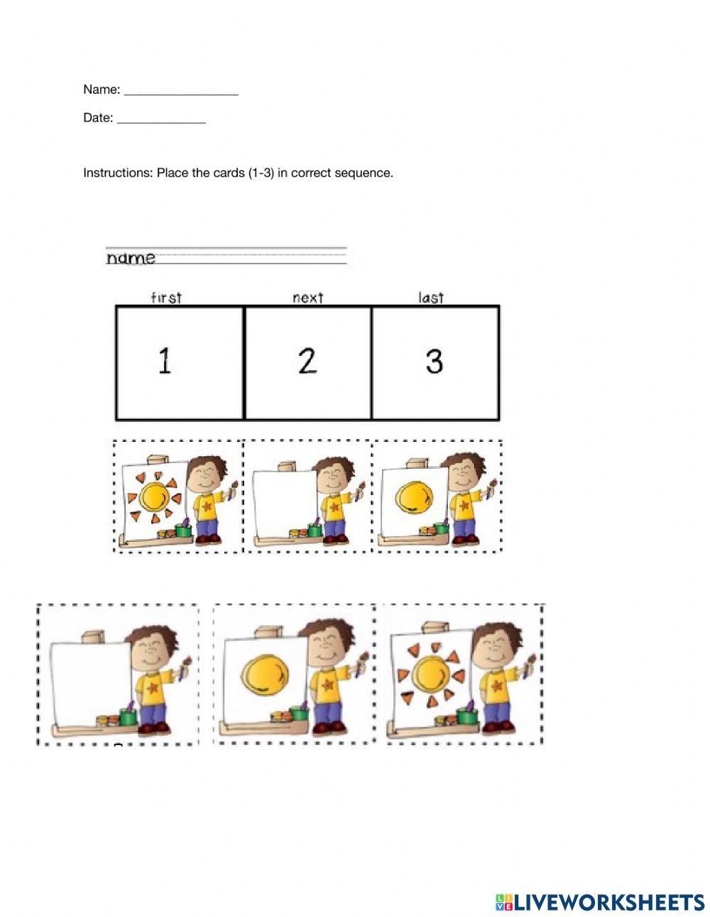 Sequence 2. worksheet | Live Worksheets