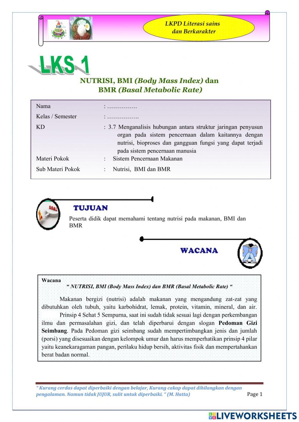 Work sheet 1 , Biology worksheet | Live Worksheets