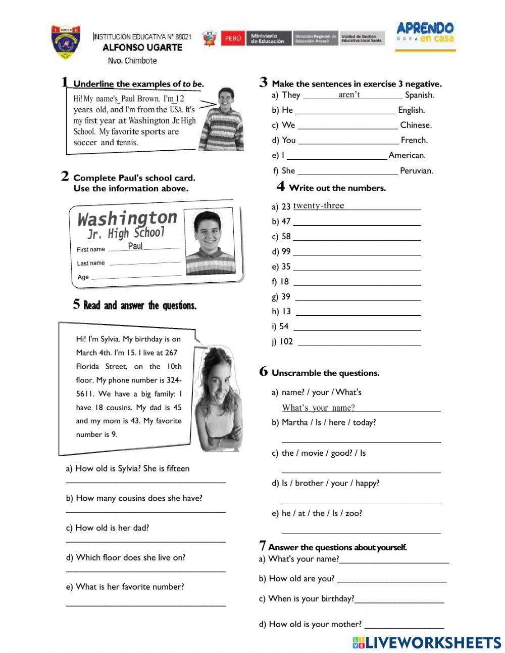 Let’s Exchange … | Free Interactive Worksheets | 4959184